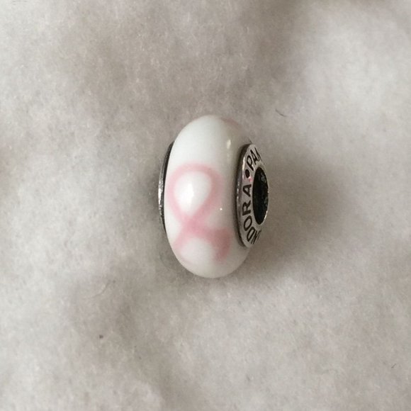 Pandora | Jewelry | Pandora Pink Ribbon Breast Cancer Awareness Glass ...